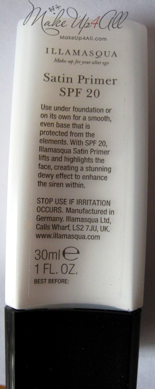 Rave: Satin Primer by Illamasqua. Review and Photos – MakeUp4All